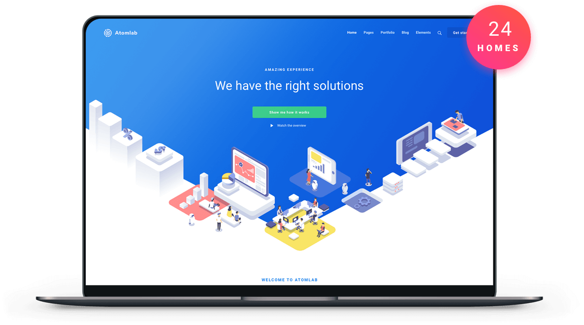Atomlab – Multi-Purpose Startup WordPress Theme